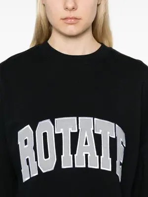 ROTATE BY BIRGER CHRISTENSEN Logo-embroidered Sweatshirt - Black