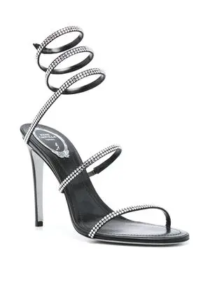 Rene Caovilla 105mm Cleo Sandals - Black