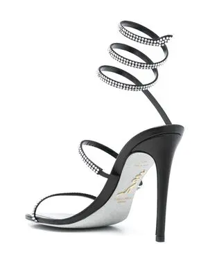 Rene Caovilla 105mm Cleo Sandals - Black
