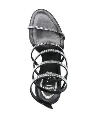 Rene Caovilla 105mm Cleo Sandals - Black
