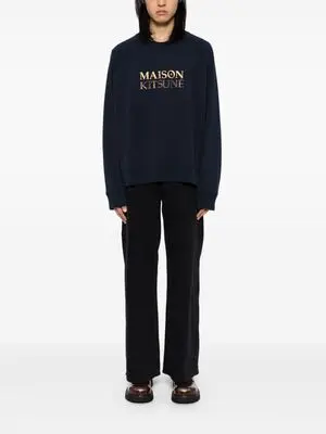 Maison Kitsuné Embroidered Logo Sweater