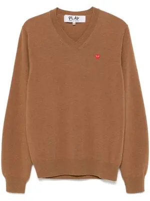 Play Comme Des Garcon Drop Shoulder Sweaters For Women