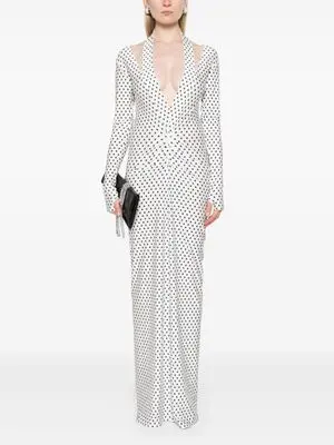 ATU BODY COUTURE Polka Dot Maxi Dress