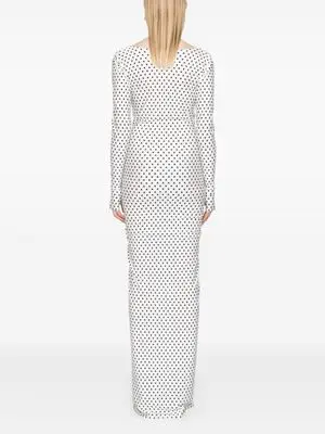 ATU BODY COUTURE Polka Dot Maxi Dress