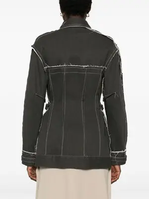 ELENA VELEZ Darted Denim Jacket - Grey