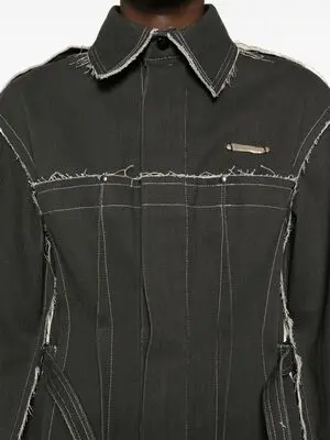 ELENA VELEZ Darted Denim Jacket - Grey