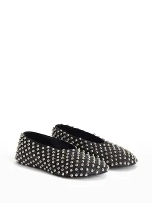 JIL SANDER Studded Ballerina Flats - Black