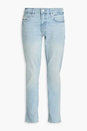 FRAME Mid-rise Straight-leg Jeans - Light Denim