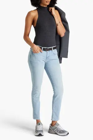 FRAME Mid-rise Straight-leg Jeans - Light Denim