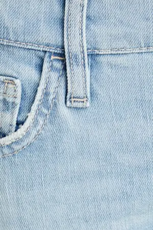 FRAME Mid-rise Straight-leg Jeans - Light Denim