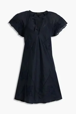 Rag & Bone Delancy Broderie Anglaise Ramie Mini Dress
