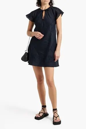 Rag & Bone Delancy Broderie Anglaise Ramie Mini Dress