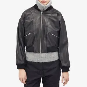 You Must Create Tenor Leather Bomber Jacket