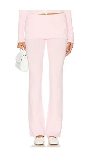 Frankies Bikinis Aimee Cloud Knit Pant - Cozy Pink