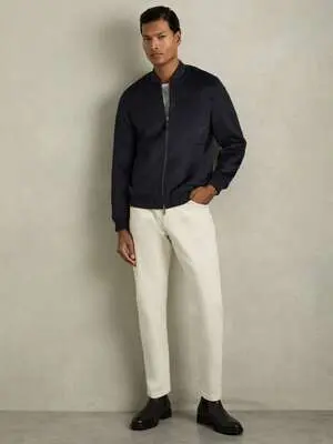 REISS Harlan Brushed Wool-blend Bomber Jacket