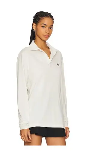 QUIET GOLF Monogram Long Sleeve Polo