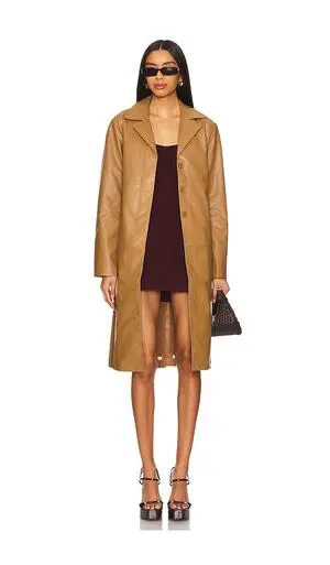 Superdown Viktoria Faux Leather Coat