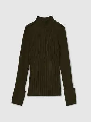REISS Vienne Rib-knit Top