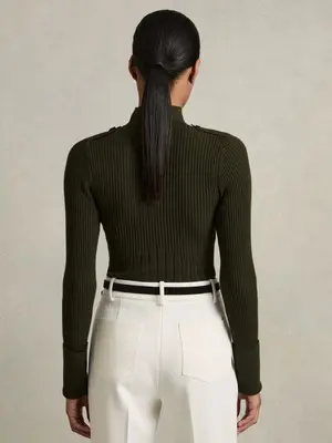 REISS Vienne Rib-knit Top