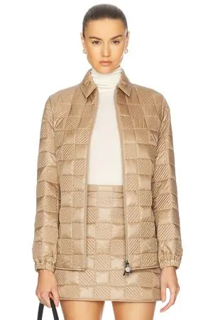 Moncler Zip Up Jacket - Tan