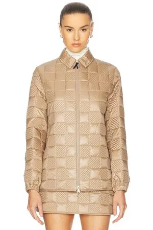 Moncler Zip Up Jacket - Tan
