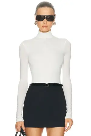 Wardrobe.NYC X Rosie Huntington-whiteley Rhw Long Sleeve Bodysuit - Ivory