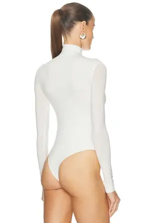 Wardrobe.NYC X Rosie Huntington-whiteley Rhw Long Sleeve Bodysuit - Ivory