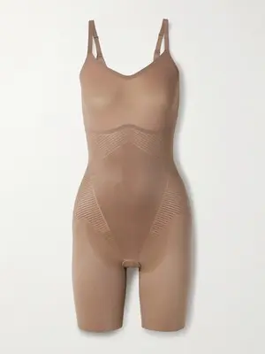 Spanx Spanxshape Invisible Mid-thigh Bodysuit - Brown