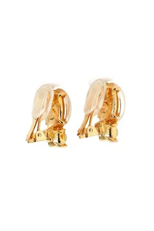 KENNETH JAY LANE Pearl & Jonquil Clip Earrings