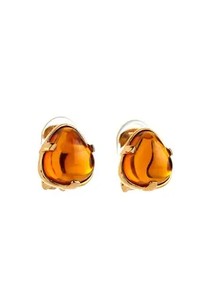 KENNETH JAY LANE 3 Prong Nugget Clip Earrings - Gold