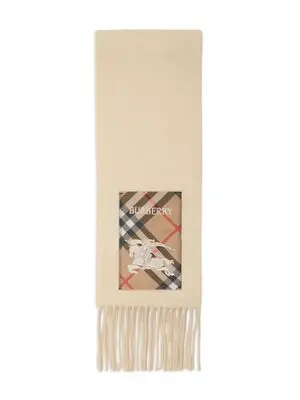 Burberry Cashmere Fringed Scarf - Neutrals