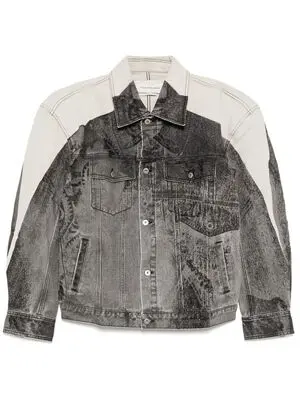 FENG CHEN WANG Denim Jacket - Grey