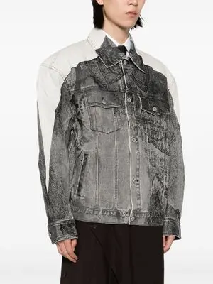 FENG CHEN WANG Denim Jacket - Grey