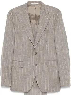 Tagliatore Pinstriped Suit - Grey