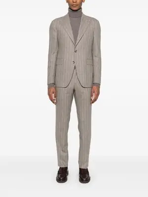 Tagliatore Pinstriped Suit - Grey