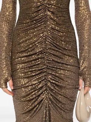 Norma Kamali Long-sleeve Fishtail Gown