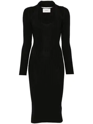 Coperni Ribbed Knit Midi Dress