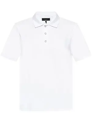 Rag & Bone Pima Cotton Polo Shirt - White