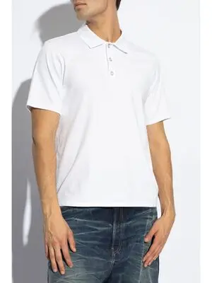 Rag & Bone Pima Cotton Polo Shirt - White