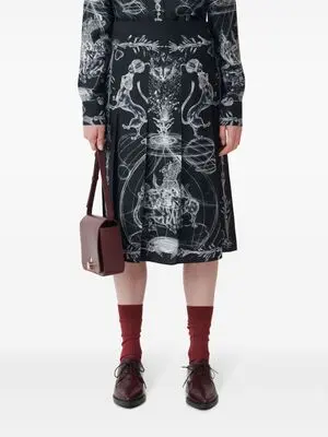 Fabiana Filippi Printed Silk Skirt - Blue
