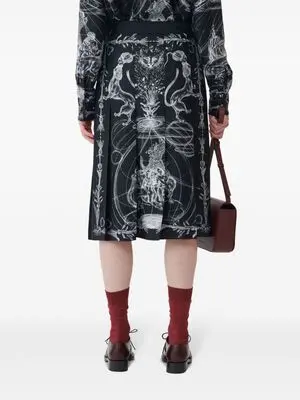 Fabiana Filippi Printed Silk Skirt - Blue