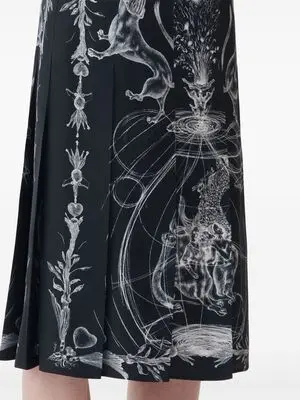Fabiana Filippi Printed Silk Skirt - Blue