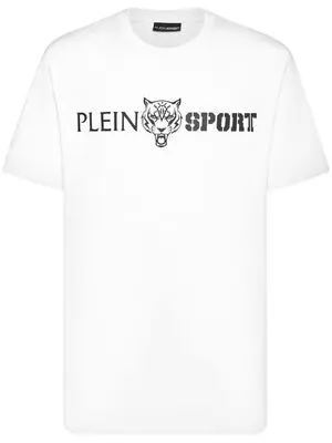 PLEIN SPORT Logo-print Cotton T-shirt - White