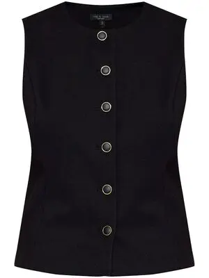 Rag & Bone Irina Ponte Waistcoat - Black