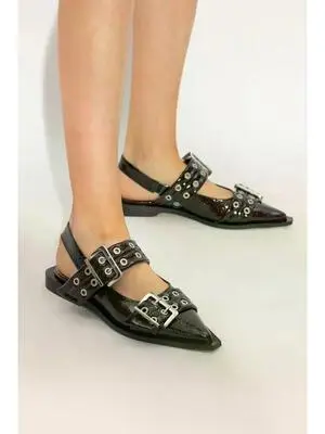 GANNI Buckle Ballet Flats