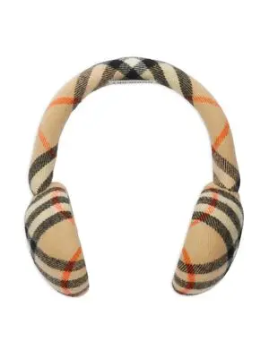 Burberry Check Pattern Ear Muffs - Brown