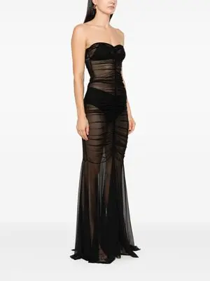 Norma Kamali Strapless Fishtail Gown
