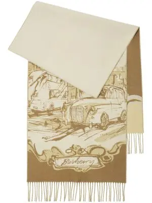 Burberry Westminster Cashmere Scarf - White