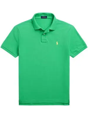 Polo Ralph Lauren Cotton Polo Shirt With Embroidered Pony - Green