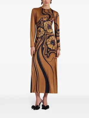 La DoubleJ Clingy Swing Maxi Dress - Orange